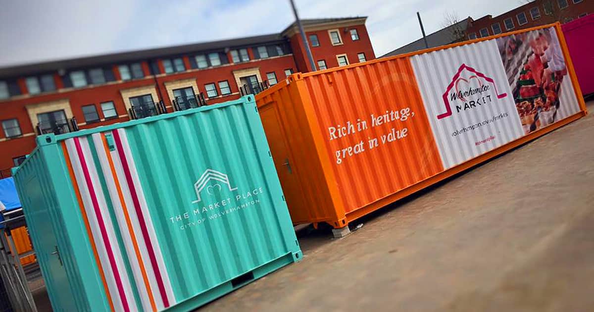 Stunning New Market Stalls made from Shipping Containers